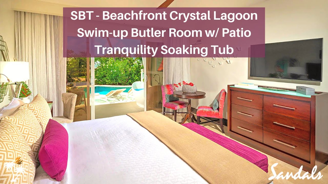 SBT Room Tour 2022 | Beachfront Crystal Lagoon Swim-up Butler Room w ...