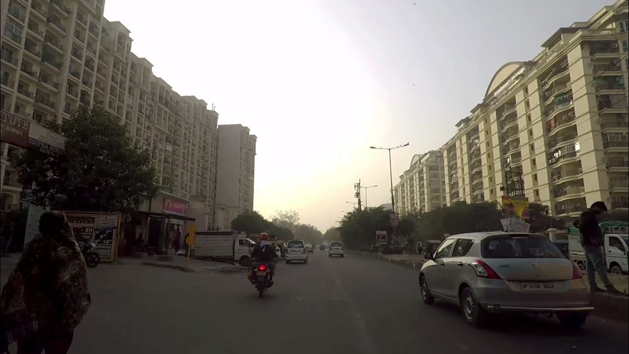 Driving in Ghaziabad (Indirapuram) - Uttar Pradesh, India - YouTube