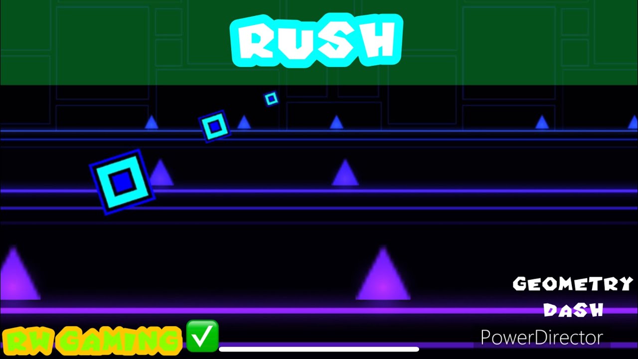 Geometry Dash - Rush (Hard) Custom Level by DHaner - YouTube
