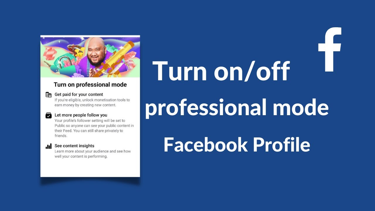 Turn on/off professional mode in Facebook Profile - YouTube