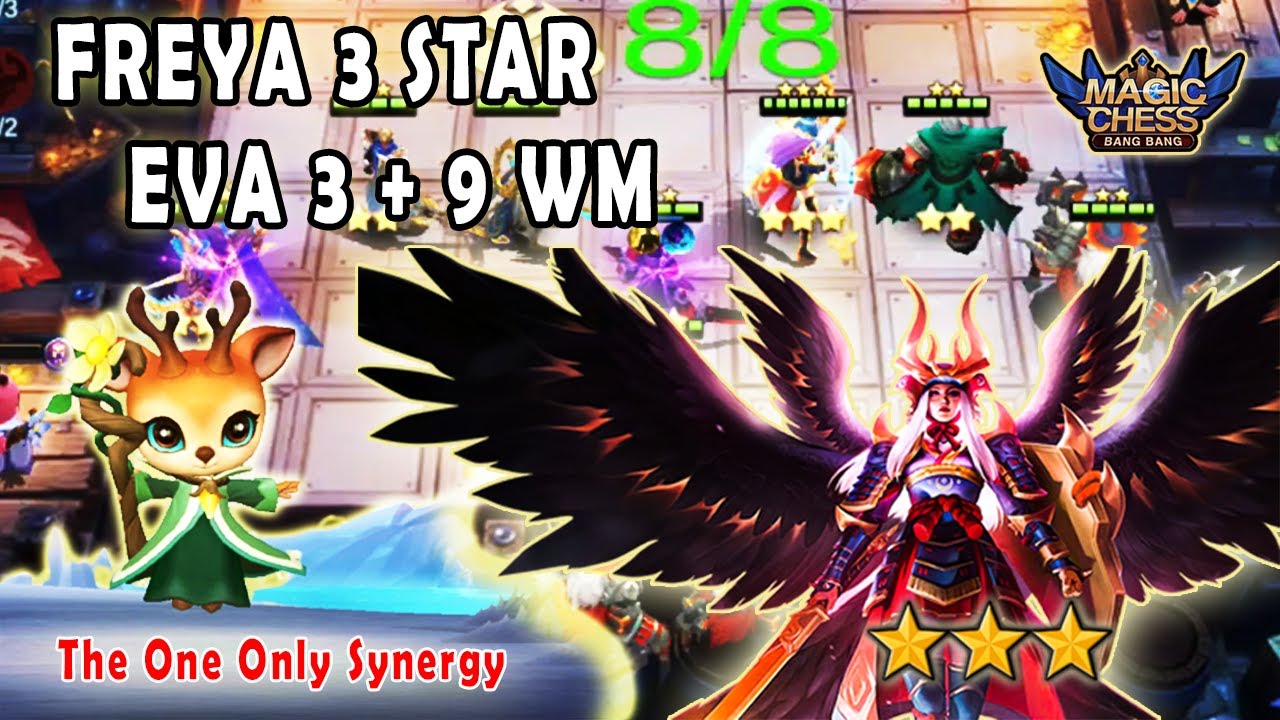 EVA 3 WEAPON MASTER FREYA 3 STAR BEST COMBO MAGIC CHESS - YouTube