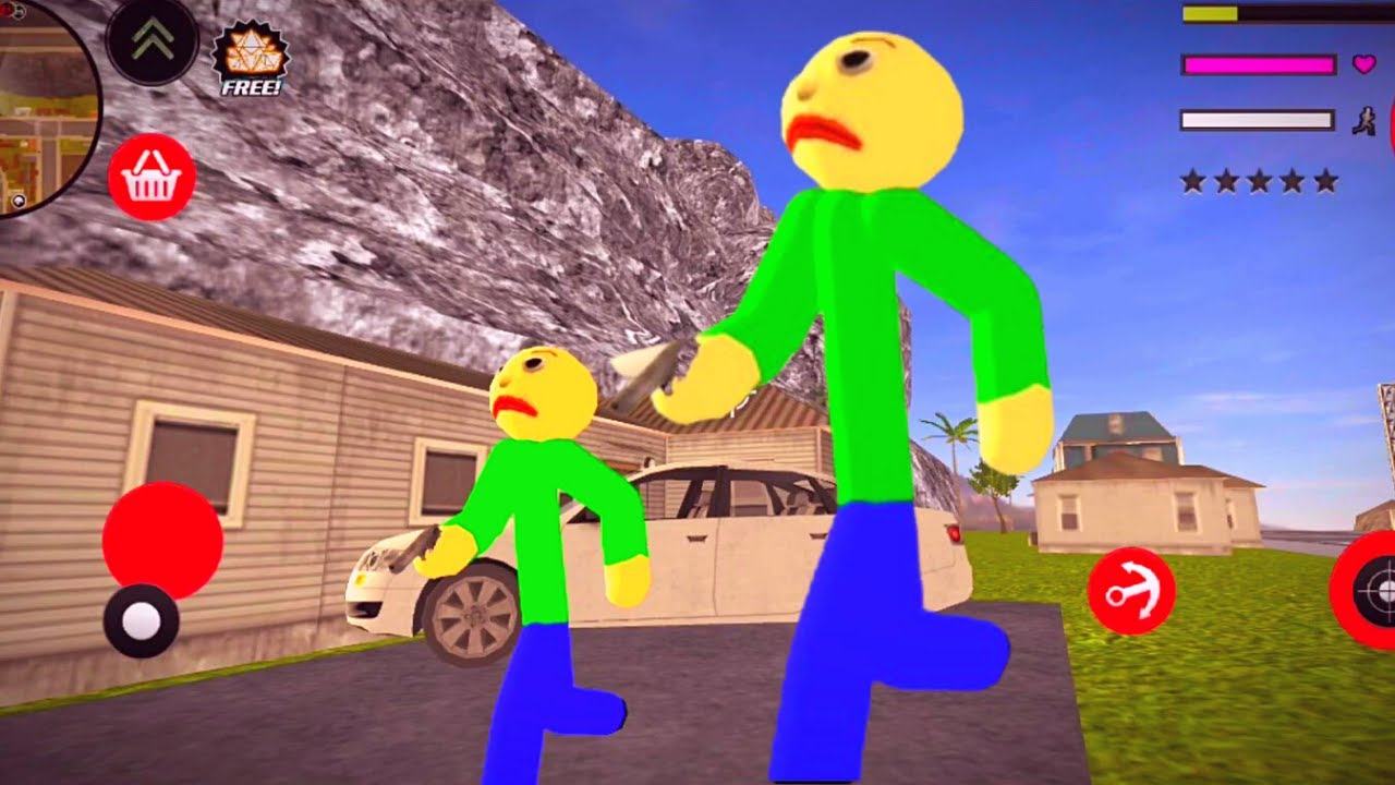 Super Baldi Stickman Rope Hero Vice Town Gangster Crime Arena Battle # ...