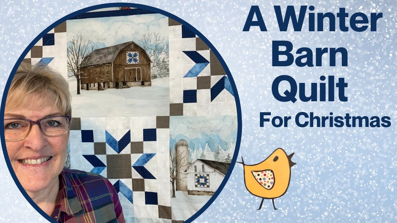 How To Make A Winter Barn Quilt For Christmas - YouTube