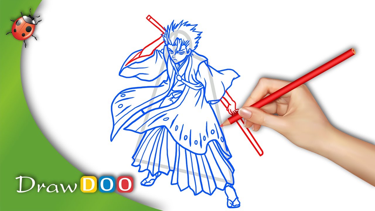 Toshiro Hitsugaya from Bleach Manga Drawing Tutorial - YouTube