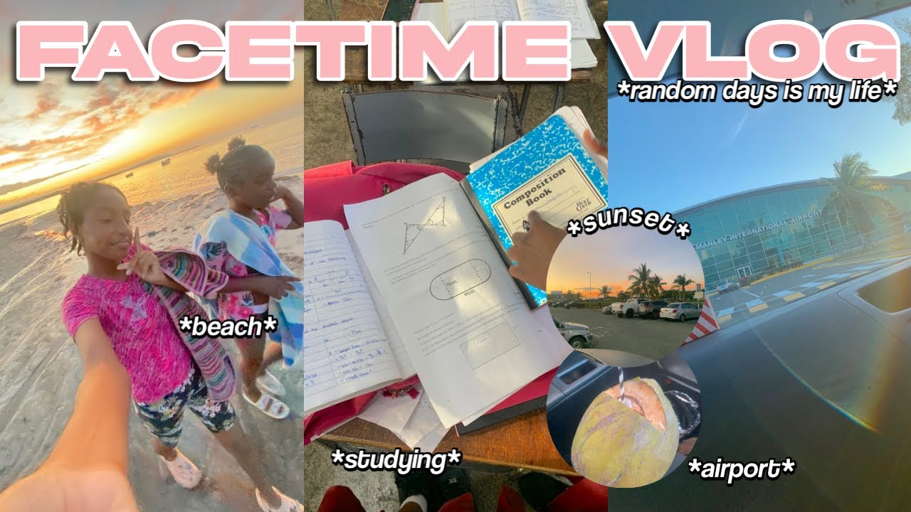 FACETIME VLOG 🎀🥥 // studying, beach, school vlog + more! - YouTube