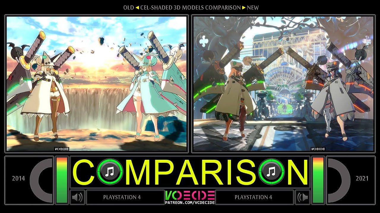 Cell-Shaded 3D Models Comparison of Guilty Gear Strive (Old vs New ...