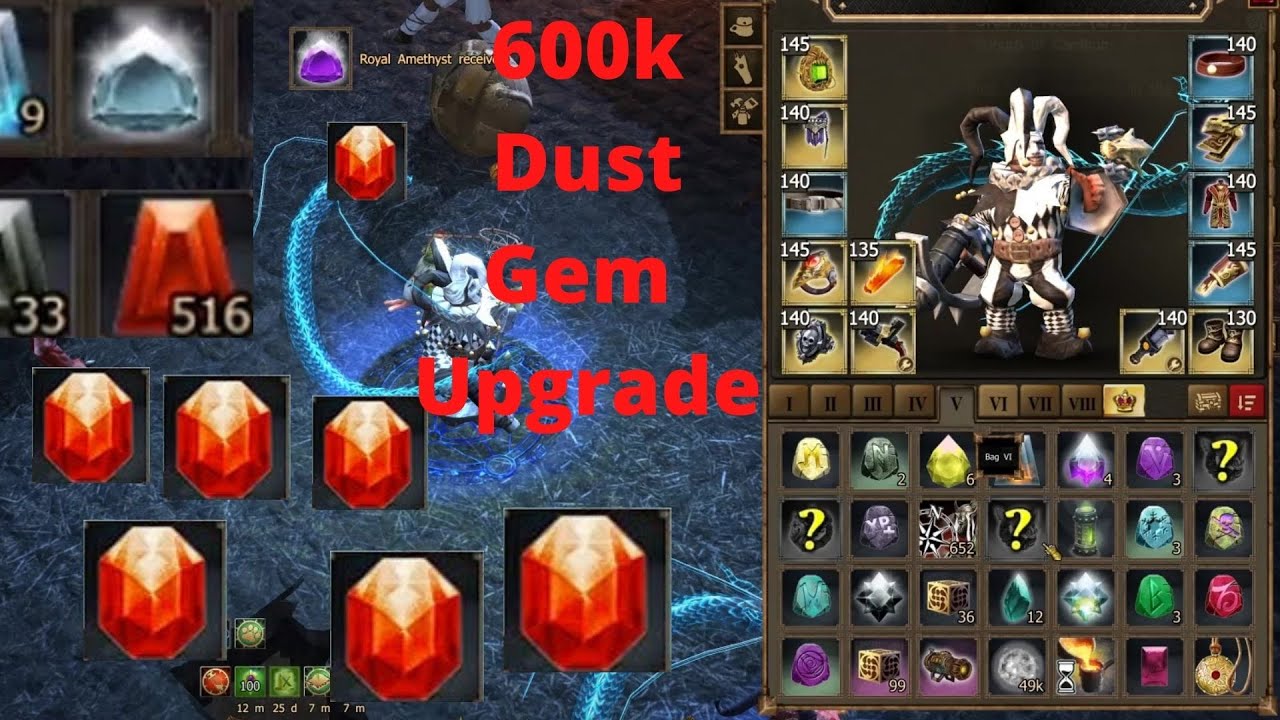 Drakensang Online : 600k Gem Dust Wasting Gem Upgrade +Test Farm - YouTube