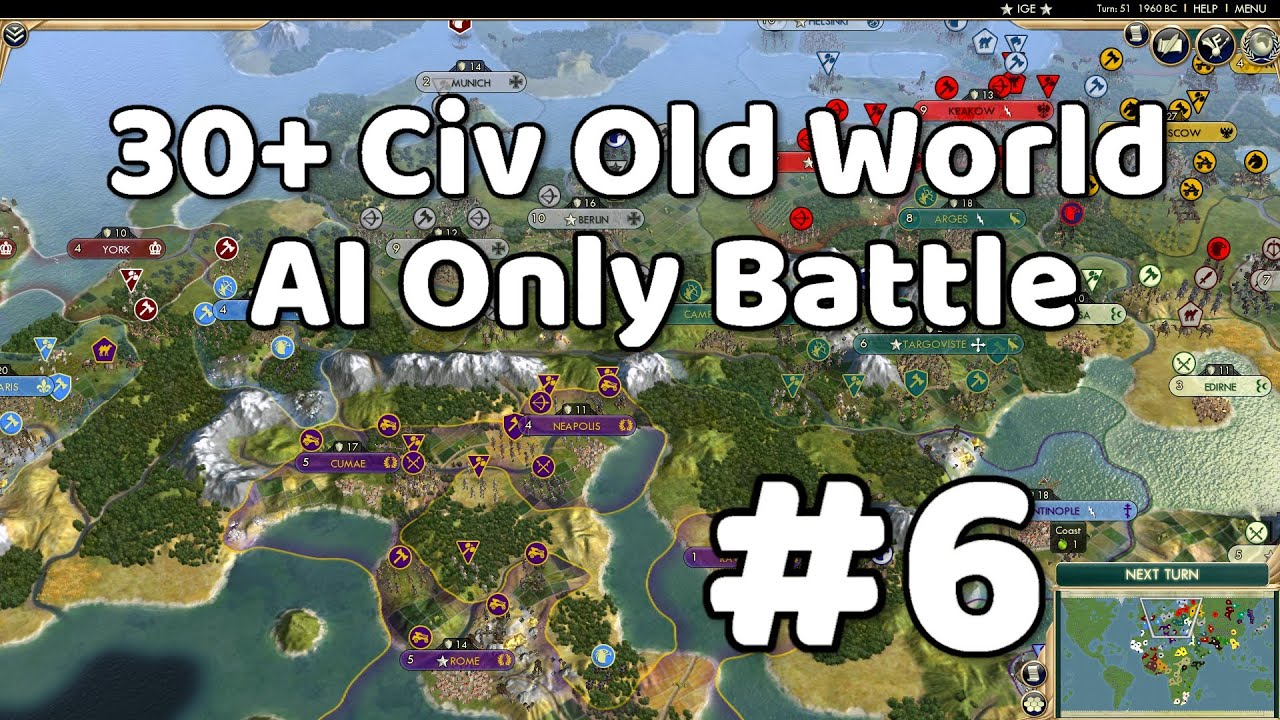The Settling Begins - Civ 5 30+ Civ Old World Battle #6 - YouTube