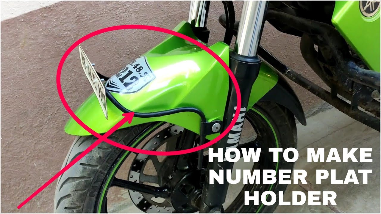 Diy How To Make Number Plate Holder For Yamaha FZS/V2/R15v3/Modified ...