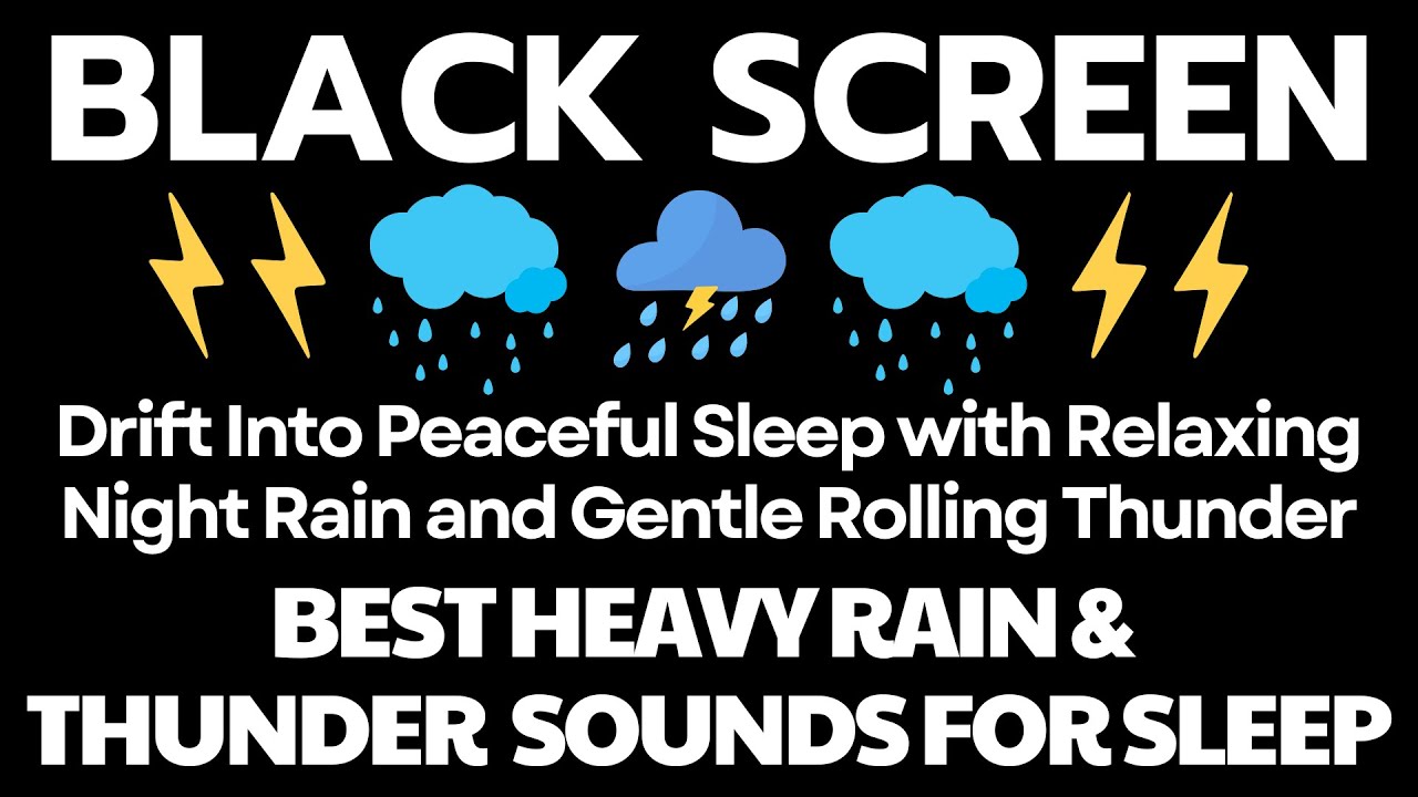 Drift Into Peaceful Sleep with Relaxing Night Rain and Gentle Rolling ...