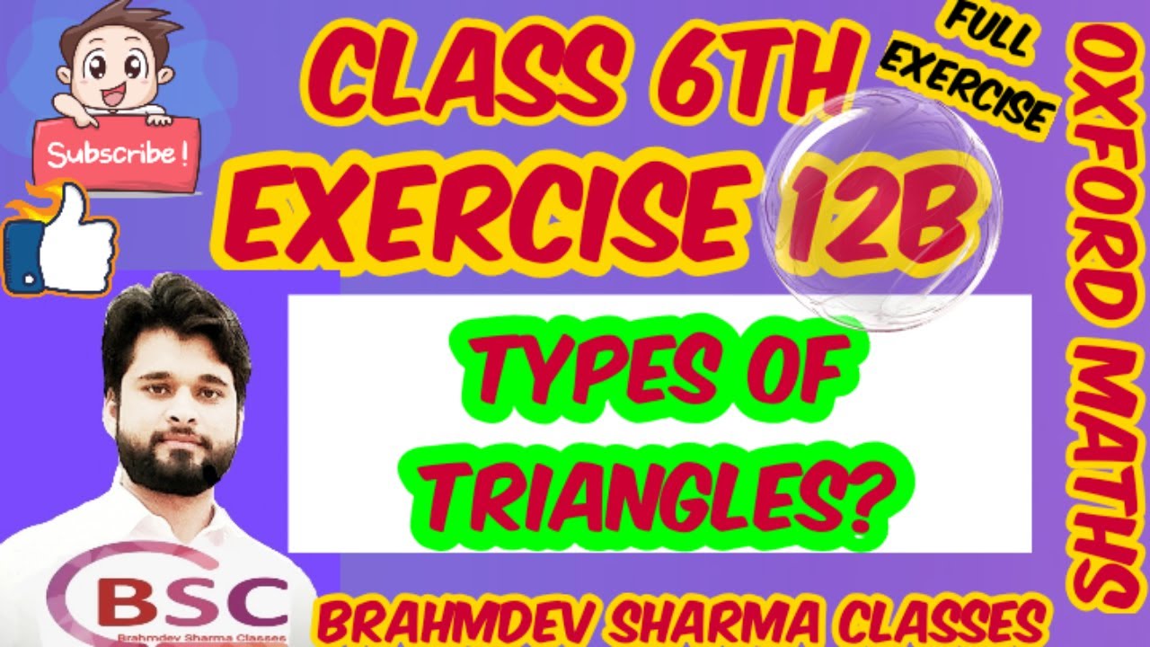 class 6 exercise 12B | Different types of Triangles| Oxford math ...