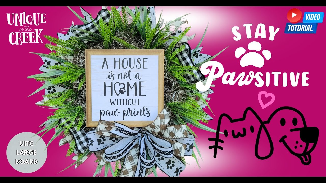 Paws-itively Adorable Pet Lover's Wreath | DIY TUTORIAL - YouTube
