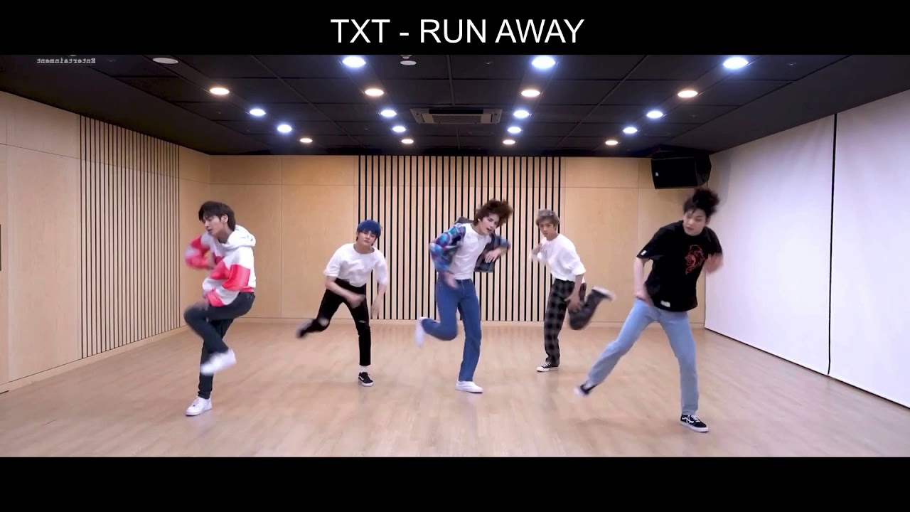 TXT - RUN AWAY | Dance Practice Mirrored HD - YouTube