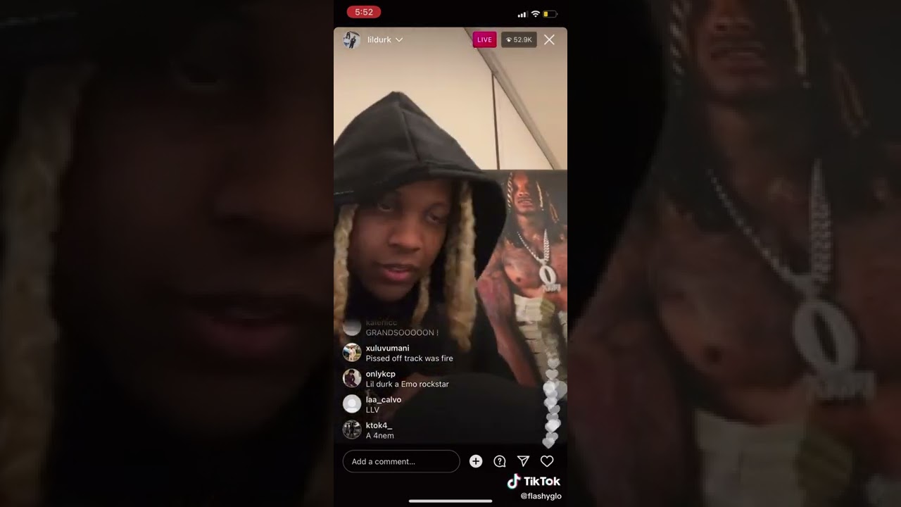 @Lil Durk ig live 1/12/2022 #kingvon - YouTube