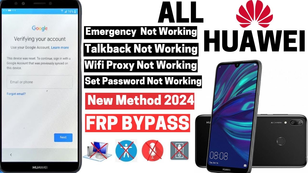 All Huawei FRP Unlock 2024 Google Account Bypass Emergency Not Working ...