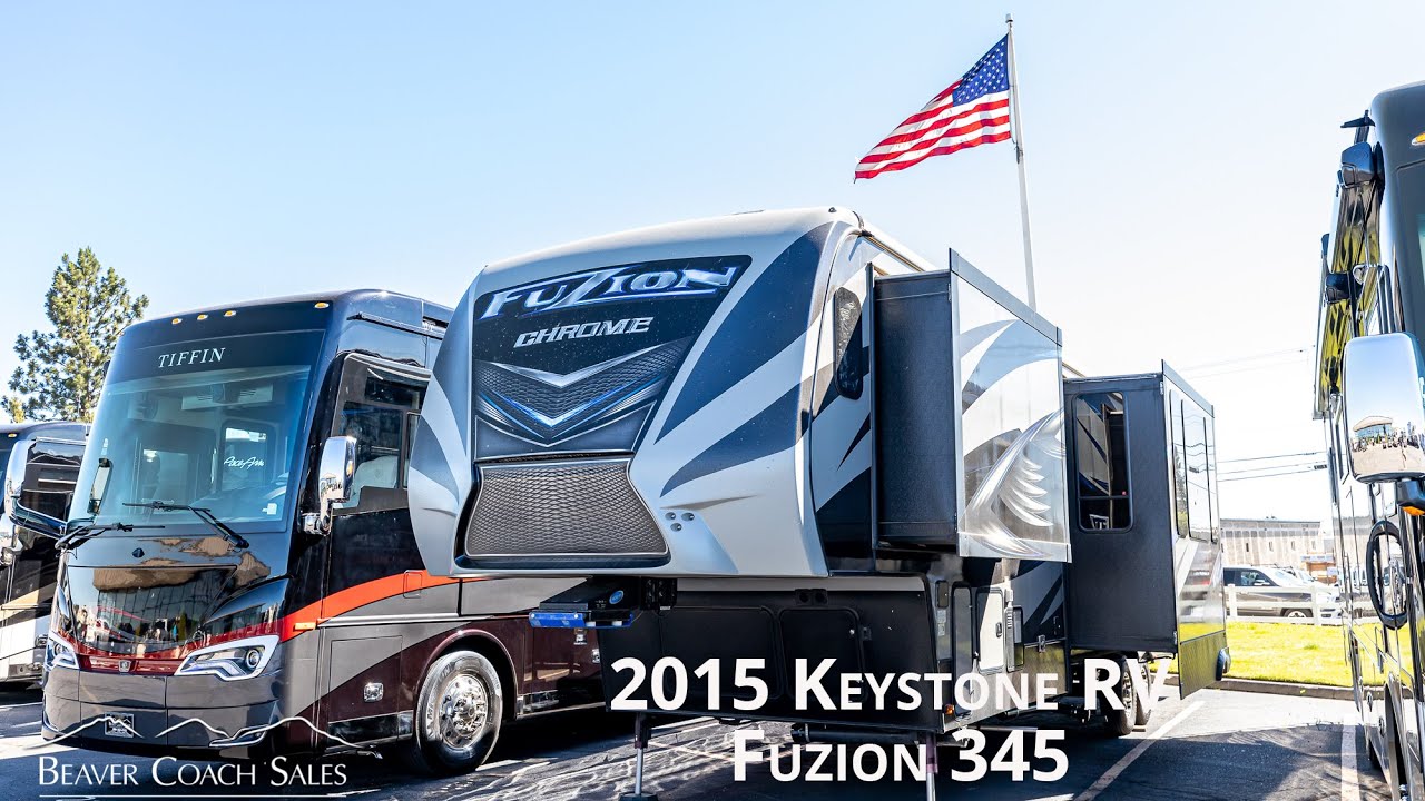 2015 Keystone RV Fuzion 345 - 5th Wheel Toy Hauler - YouTube