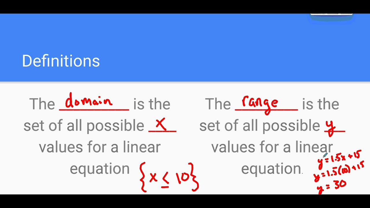 Domain and Range Notes - YouTube