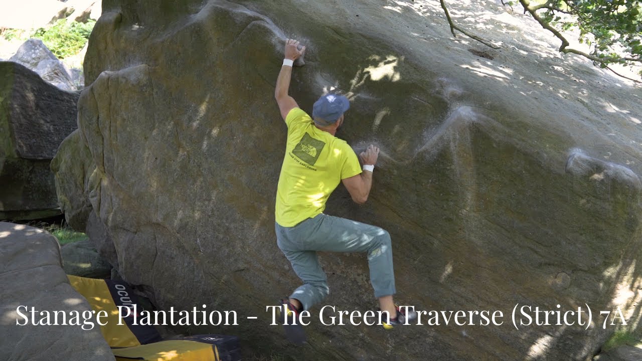 Stanage Plantation - The Green Traverse Strict 7A - YouTube