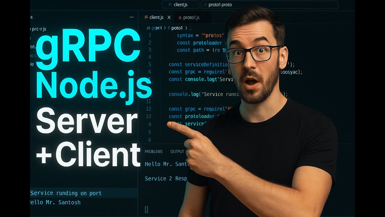 gRPC Practical Tutorial in Node.js | Build gRPC Server & Client - YouTube