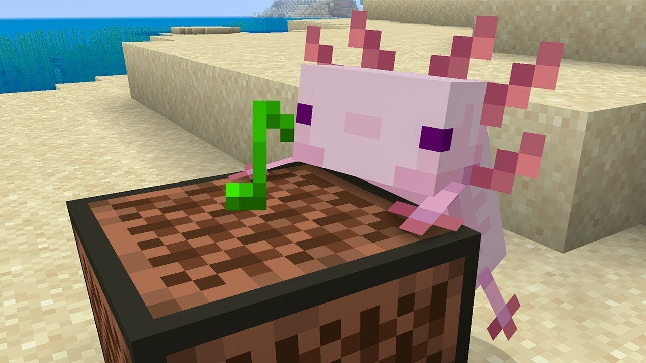 Minecraft Axolotl Plays Music (1 Hours) - YouTube