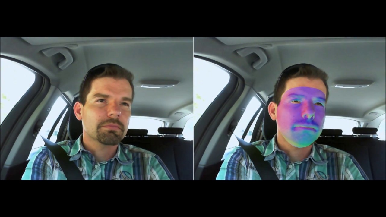 FaceInCar: Real-time Dense Monocular Face Tracking of a Driver, Demo ...
