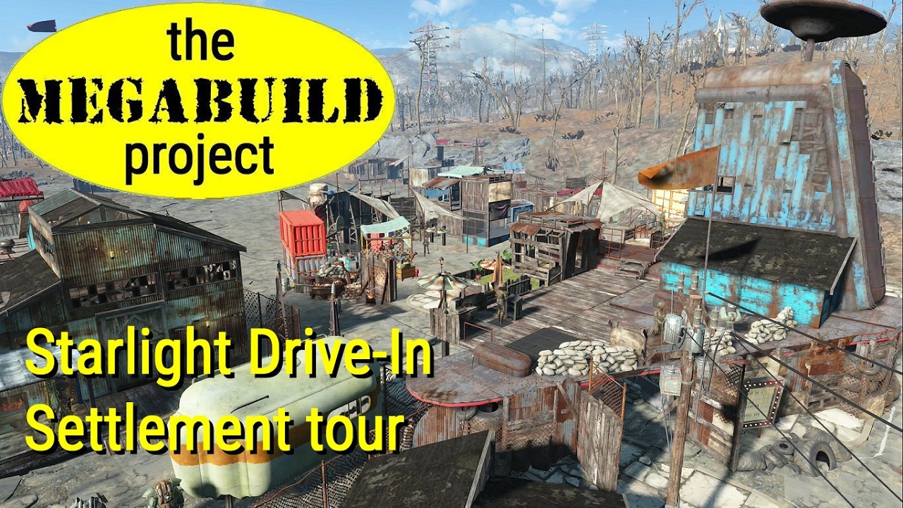 The Megabuild Project - 21 - Starlight Drive-In Settlement Tour - YouTube