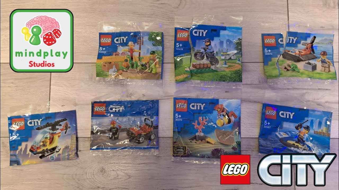 ALL MY LEGO CITY POLY BAGS - Unpack & Speed Build - YouTube