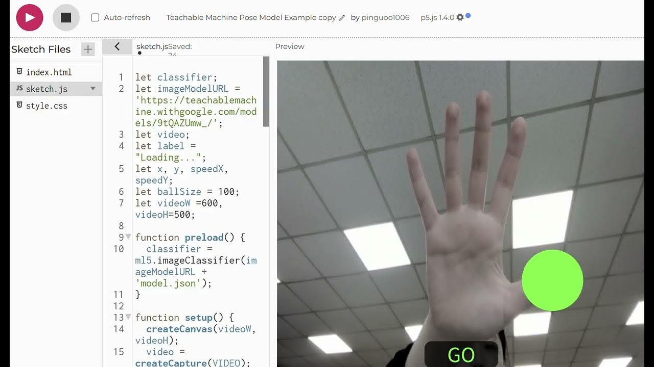 Control a Bouncing Ball with AI and Your Gestures! (Teachable Machine + p5.js Live Demo) - YouTube