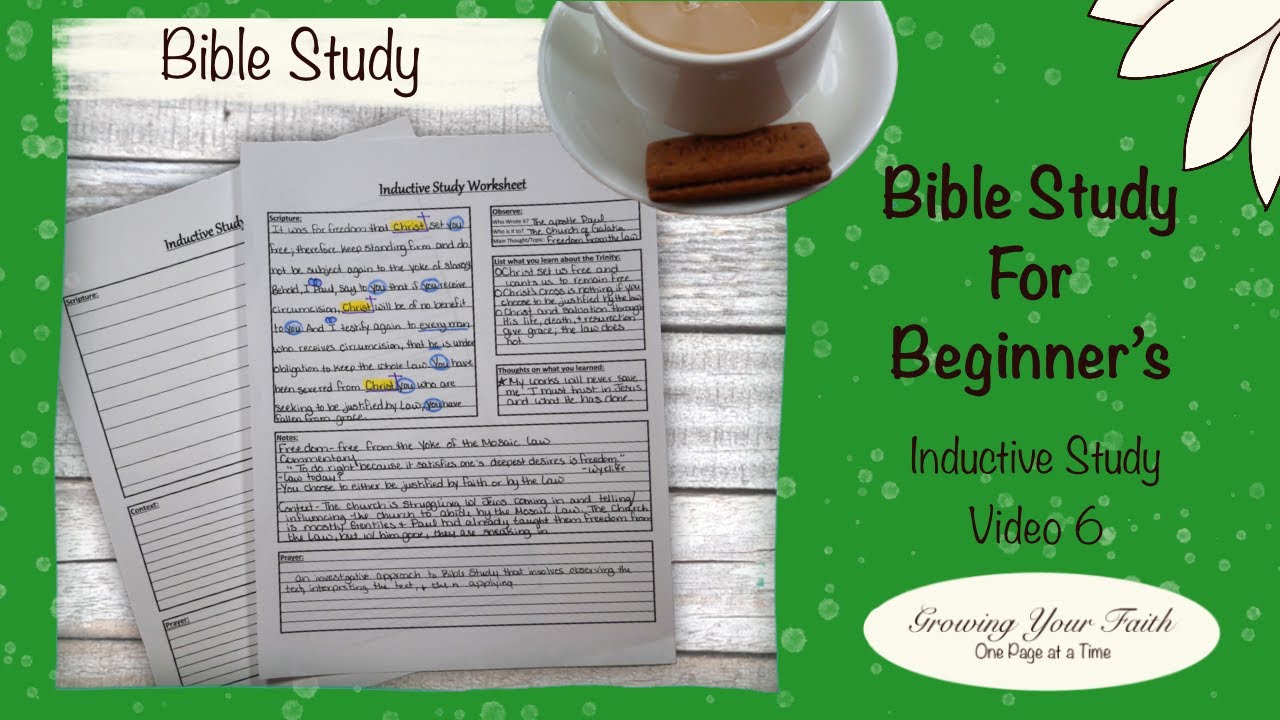 Bible Study for Beginners | Inductive Study Method | Inductive Study ...
