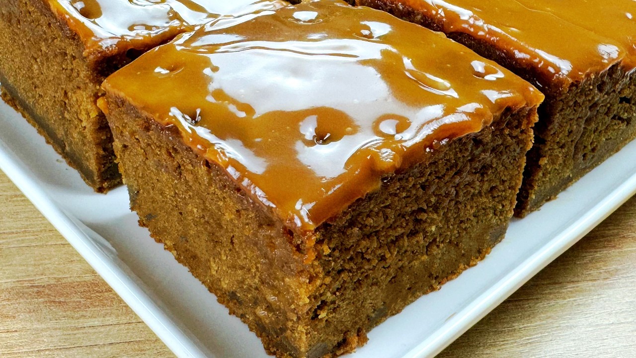 Easy Gingerbread Cake Recipe 🎄 Quick and Delicious! Caramel Ginger Cake ...
