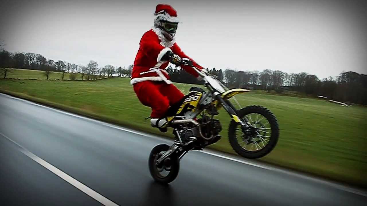 Santa does a wheelie! - YouTube