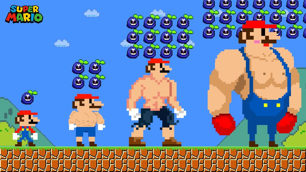Mario GROWING UP Strongest Muscle Ever with 999 SEEDs Powerups | Game ...