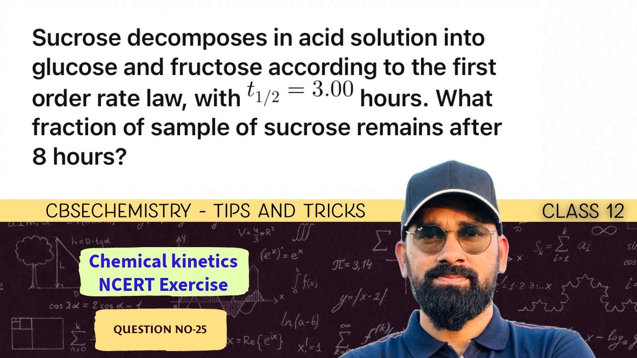 Sucrose decomposes in acid solution into glucose and fructose according ...