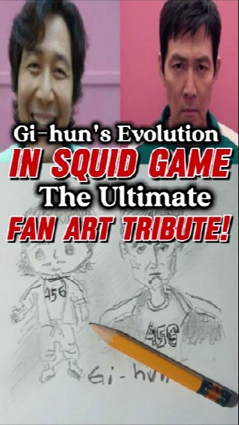 Gi-hun's Evolution in Squid Game; The Ultimate Fan Art Tribute #drawing ...
