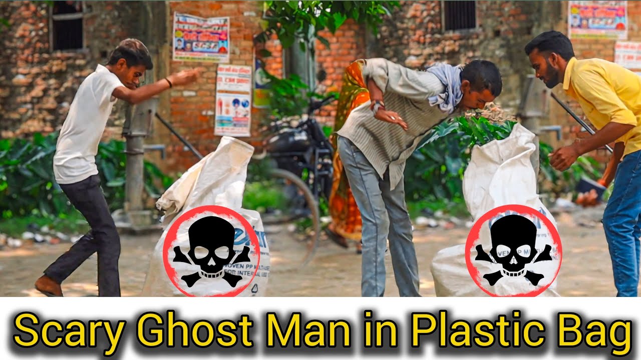 Ghost Man In Plastic Bag Prank | Part -3 | Bharat Prank | - YouTube