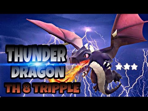 THUNDERQUAKE DRAGON ATTACK 2017 | TH8 PERFECT 3 STAR | by CLASH OF ...