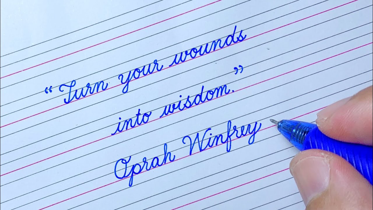 Oprah Winfrey Quotes in cursive writing | Cursive handwriting practice ...