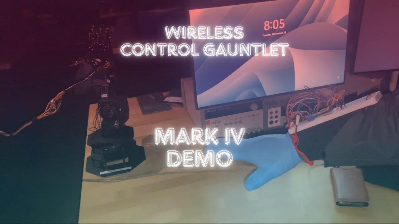 Wireless Control Gauntlet (Mark IV) - Robot Control Capabilities - YouTube
