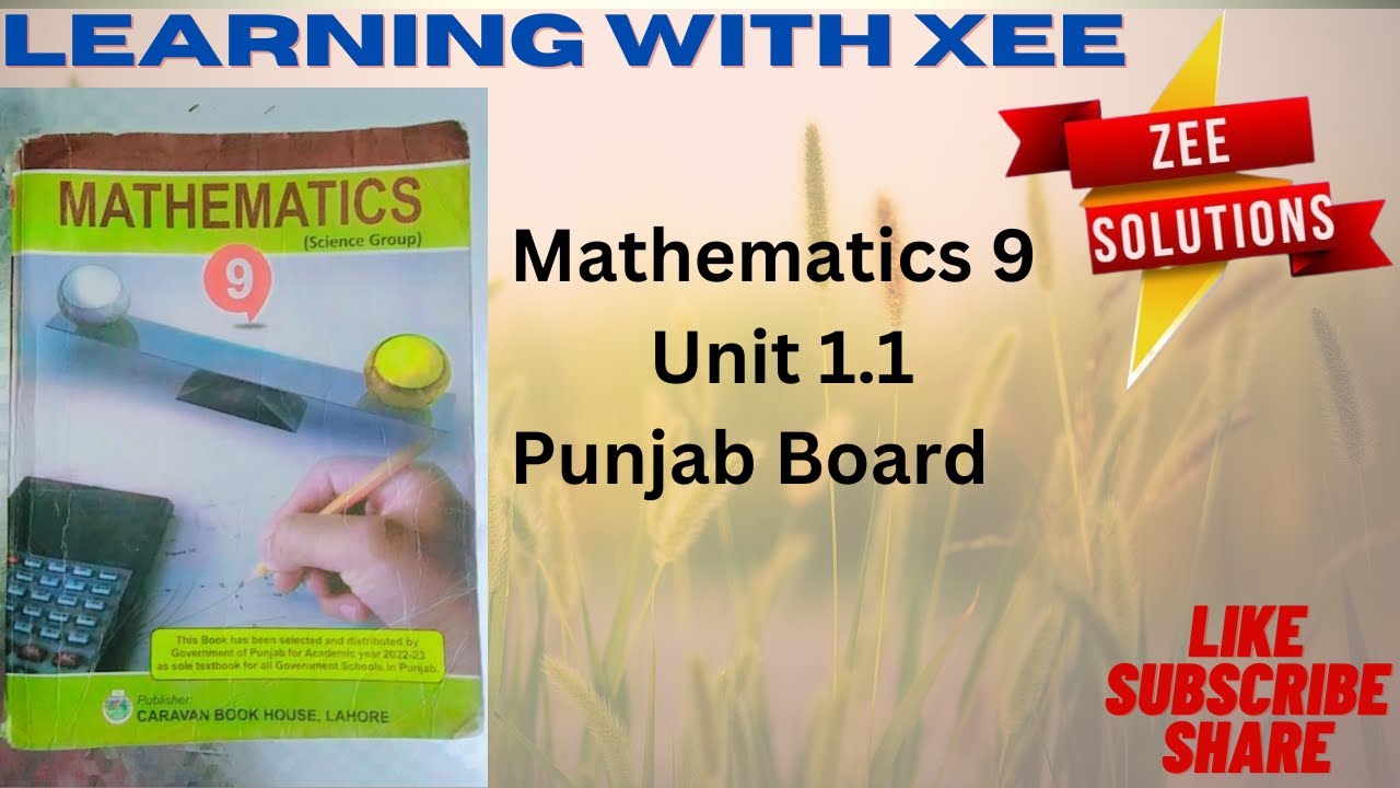 Mathematics 9 lecture # 1 - YouTube