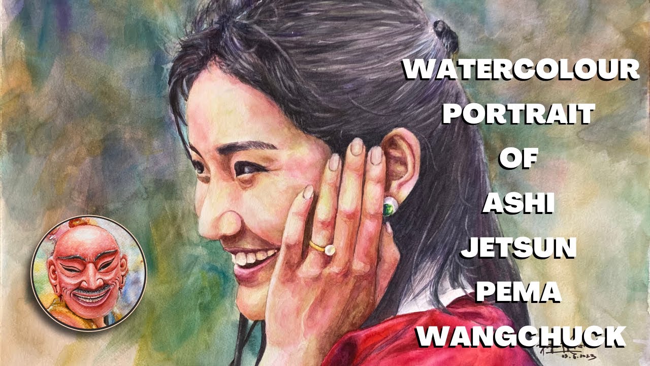 Painting the Queen of Bhutan ll Ashi Jetsun Pema Wangchuck - YouTube