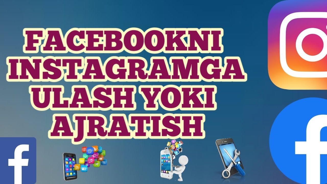 Instagramga Facebookni ulash, ajratish - YouTube