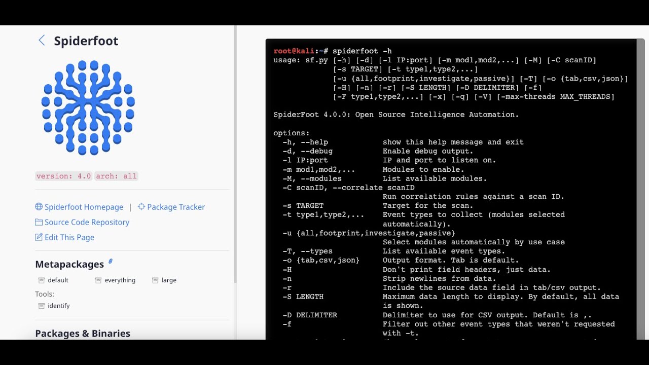 Exploring the Power of SpiderFoot & Kali Linux: Unveiling Cyber ...