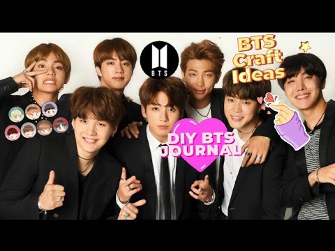 Diy BTS journal Ideas 💜 Easy bts idea | How to MAKE a BTS Journal Page ...