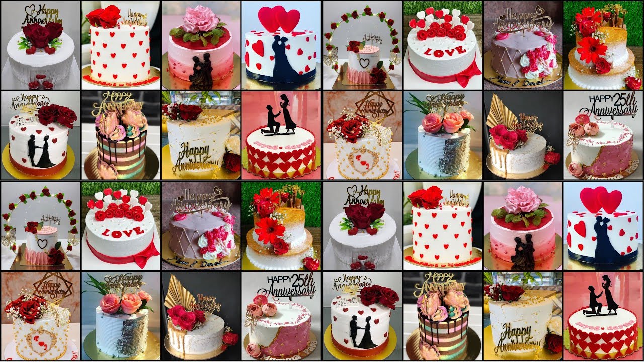 🌈Anniversary Cake Design 2023/Anniversary Cake/Couple Cake/Wedding Cake ...