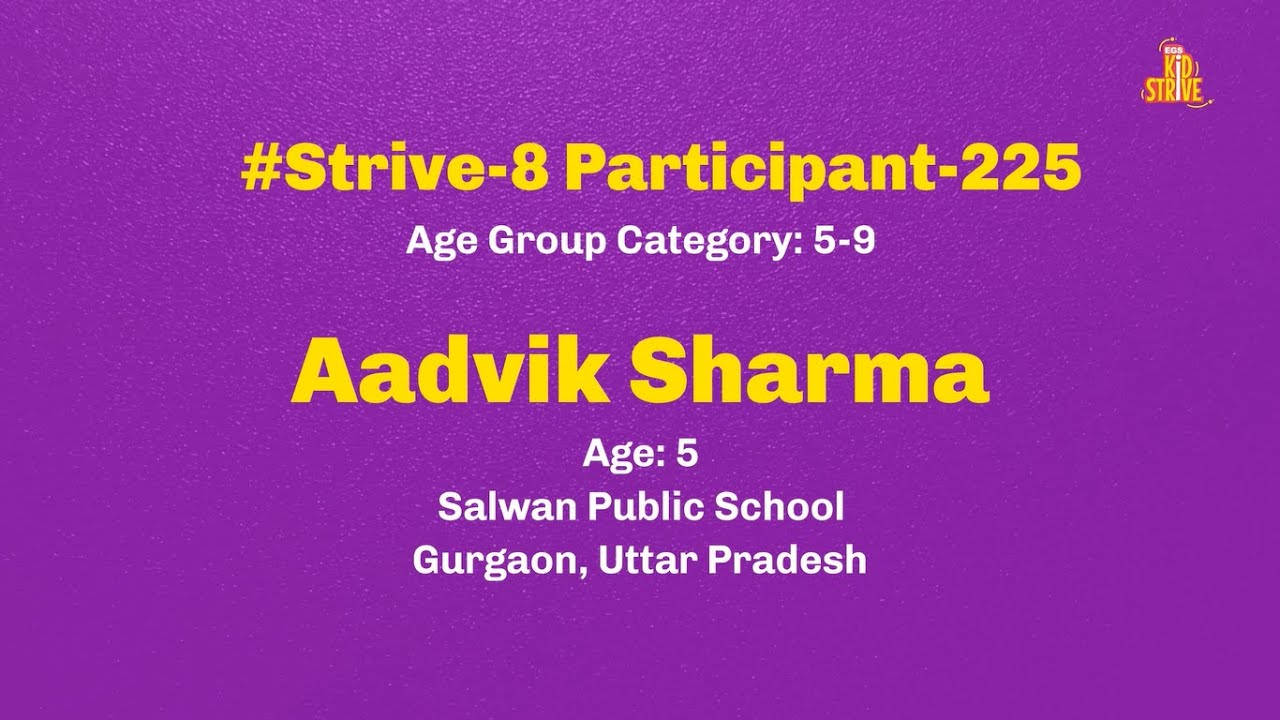 EGS KidStrive | Strive-8 Storytelling Competition 2022 | Participant ...