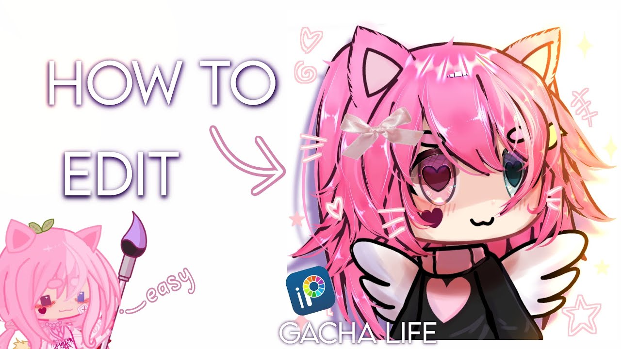 🍭| HOW TO EDIT GACHA | TUTORIAL EASY! | Ibis Paint X brush codes ⋆| Gacha Life Edit |#pnkix ...