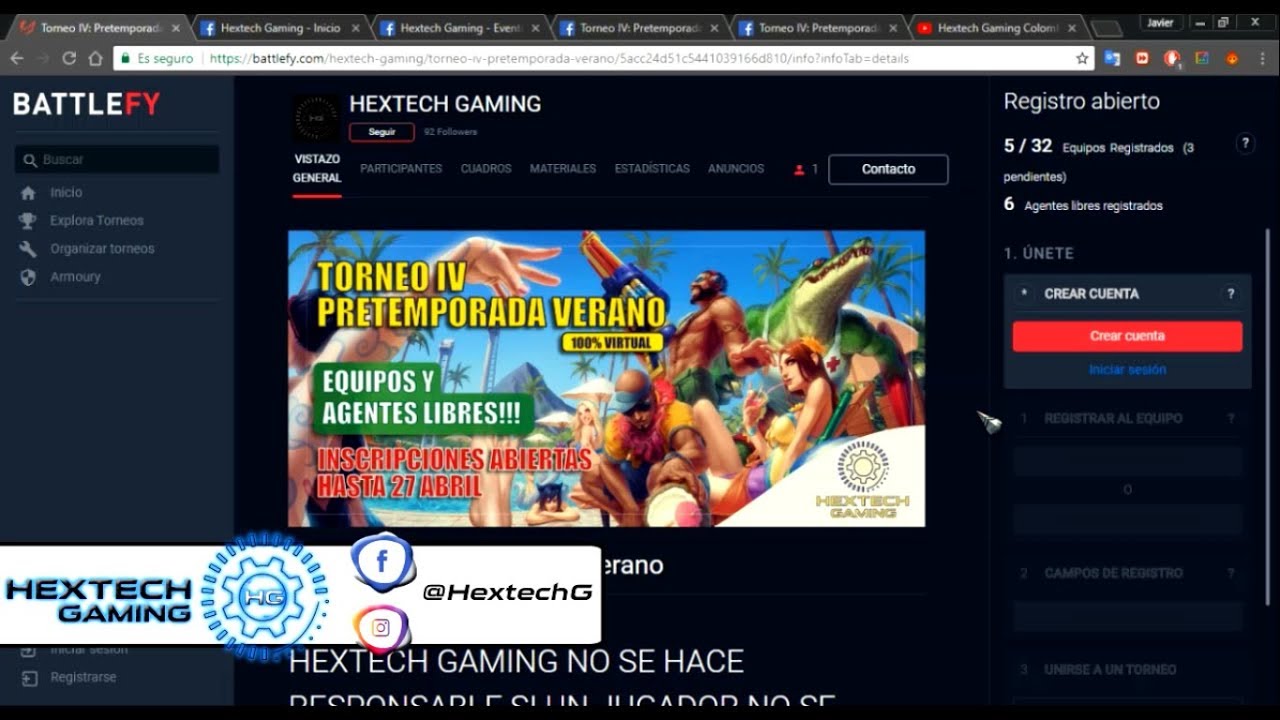 Tutorial - Registro Battlefy (Torneos) - YouTube