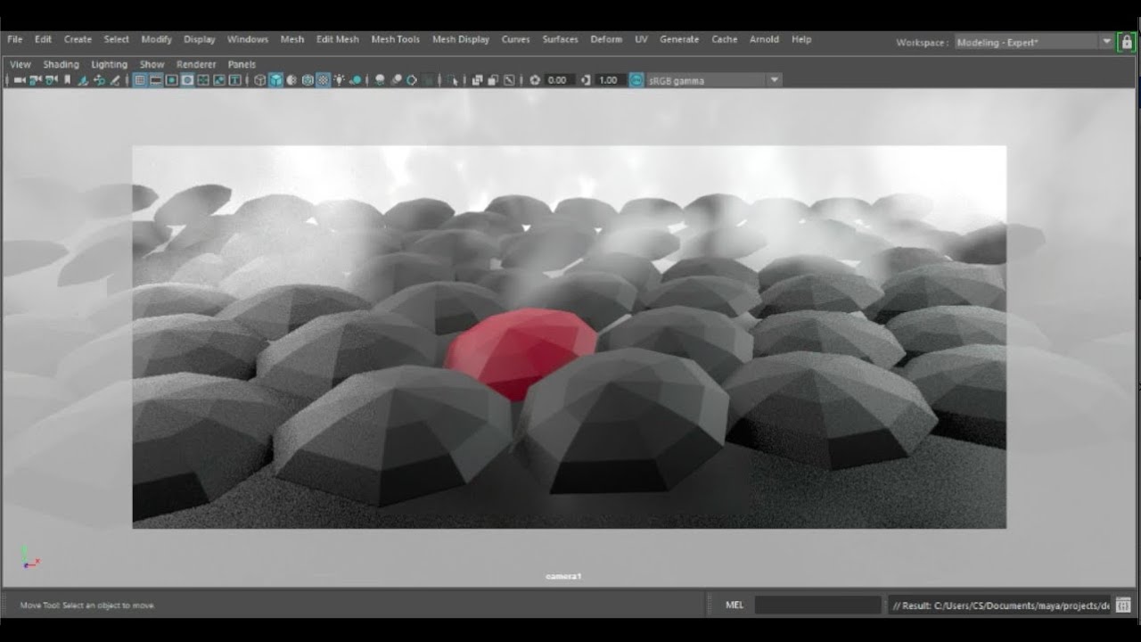 Maya 3d Tutorial Umbrellas, Fog Speed Modelling - YouTube