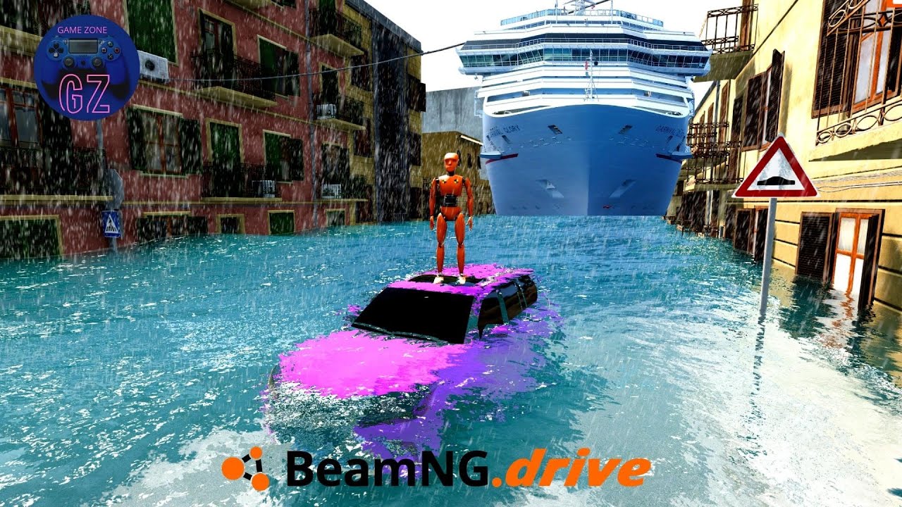 Hurricane Milton Mega TSUNAMI Cars vs Mega Flood in BeamNG.Drive - YouTube