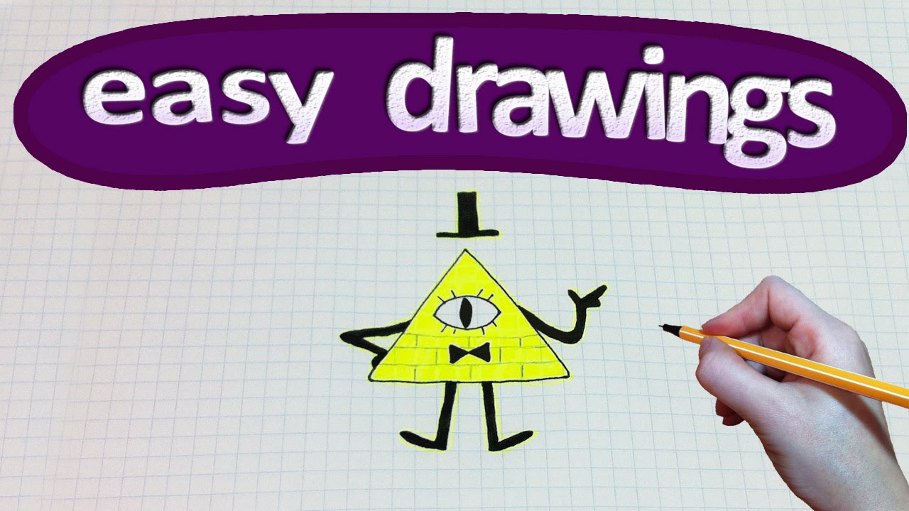 How to draw a Bill Cipher from Gravity falls / Easy drawings - YouTube